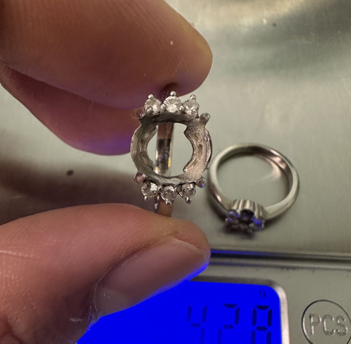 Yahoo!オークション - 1円スタート Pt900ダイヤモンドリング 【D 0.21 ...