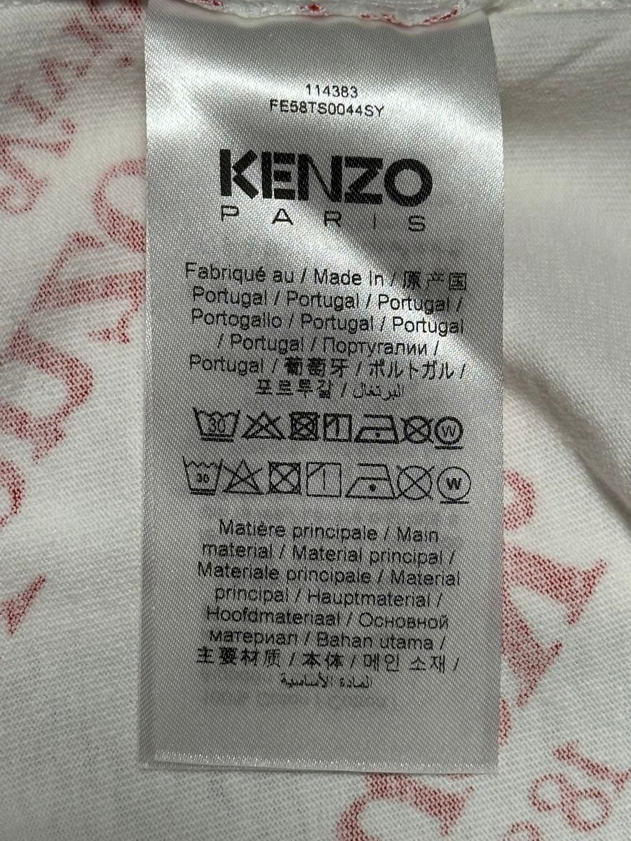 KENZO(ケンゾー) タグ付き新品 全面ロゴTシャツ 今期商品 白 KENZO(ケンゾー) タグ付き新品 全面ロゴTシャツ 今期商品 白