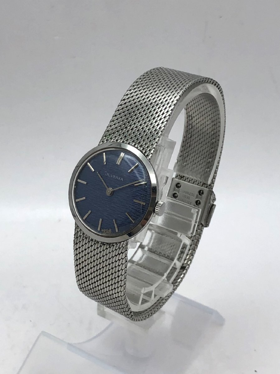 Yahoo!オークション - 1円～/JUVENIA/ジュべニア/2針/青文字盤/シルバ...