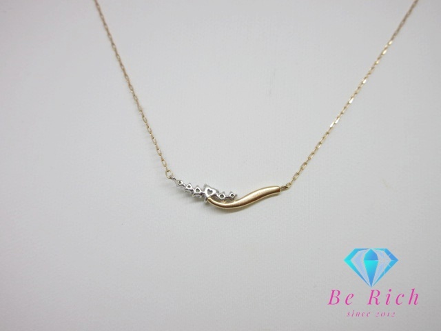 Yahoo!オークション - 4℃ ヨンドシー K10 YG WG クリア ストーン 付 ...