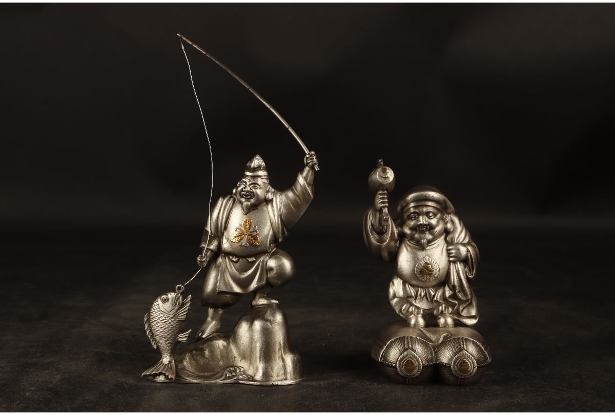 URA 純銀刻印有/恵比須天大黒天置物/総重量147g/9-s6-89 検索 骨董/銀/純銀/置物/七福神/飾物(その他)｜売買されたオークション情報、yahooの商品情報をアーカイブ公開 ...