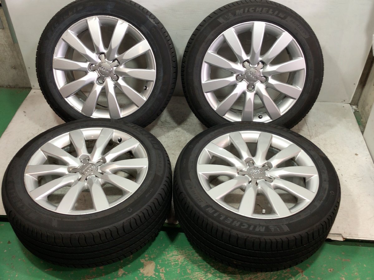 8分山 ミシュラン プライマシー4 225 50r17 98y 2023年 アウディa4純正 17x8j 47 5h 112 ハブ径66