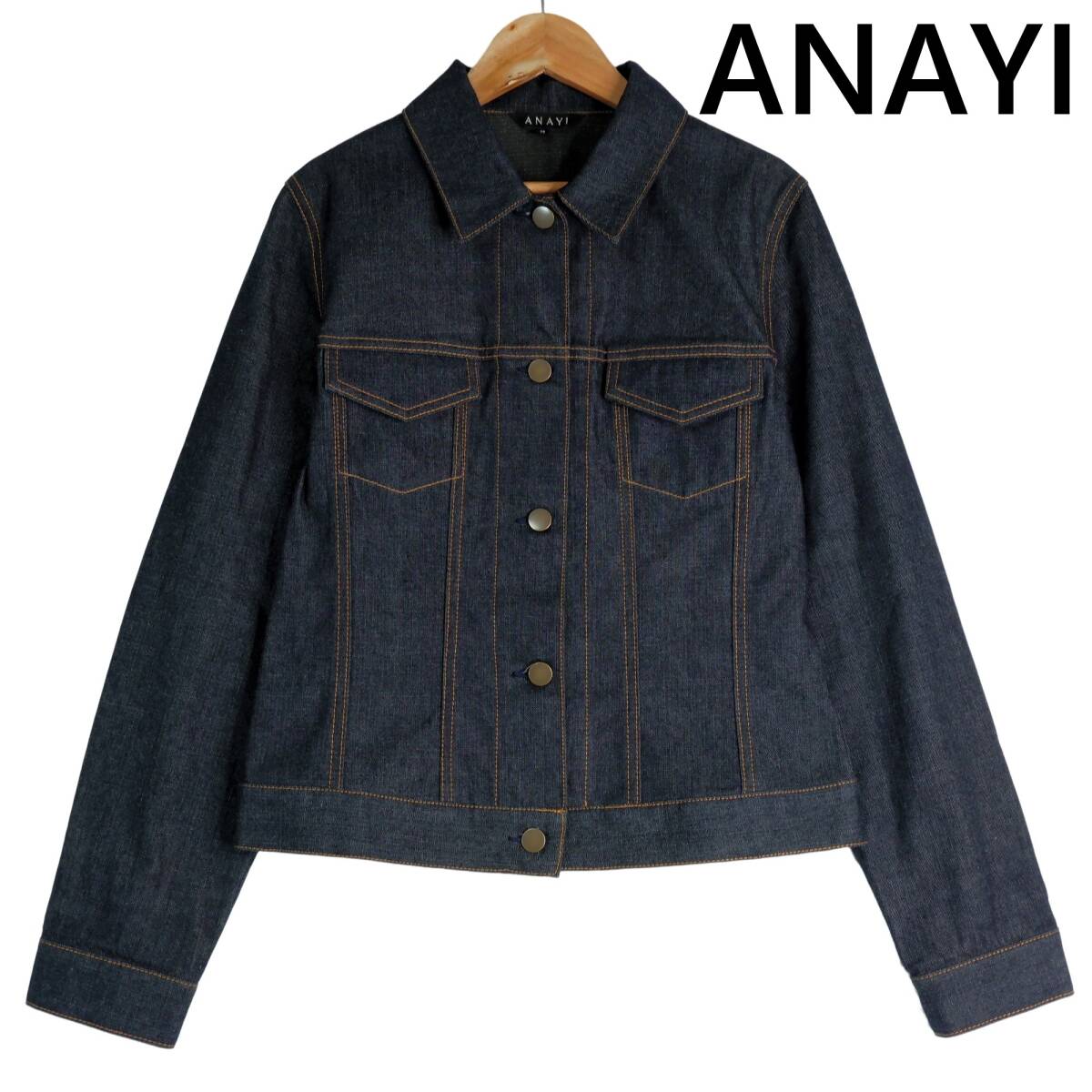 Yahoo!オークション - 美品 送料無料 ANAYI アナイ Gジャン デニム ジ...