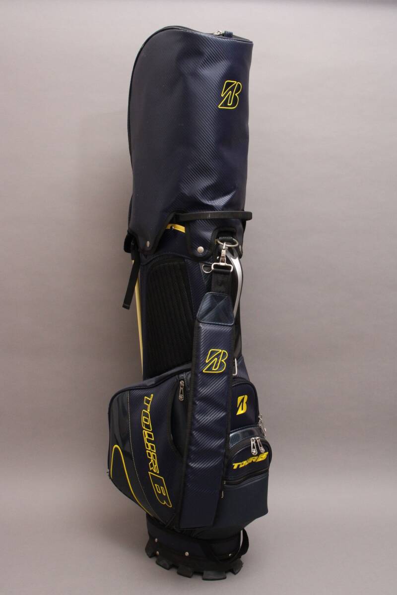 日本代購代標第一品牌【樂淘letao】－BRIDGESTONE TOUR B ブリヂストン キャディバッグ《9.5型》カート＆スタンド 8分割 ネイビー ショルダー フード ゴルフバッグ ...