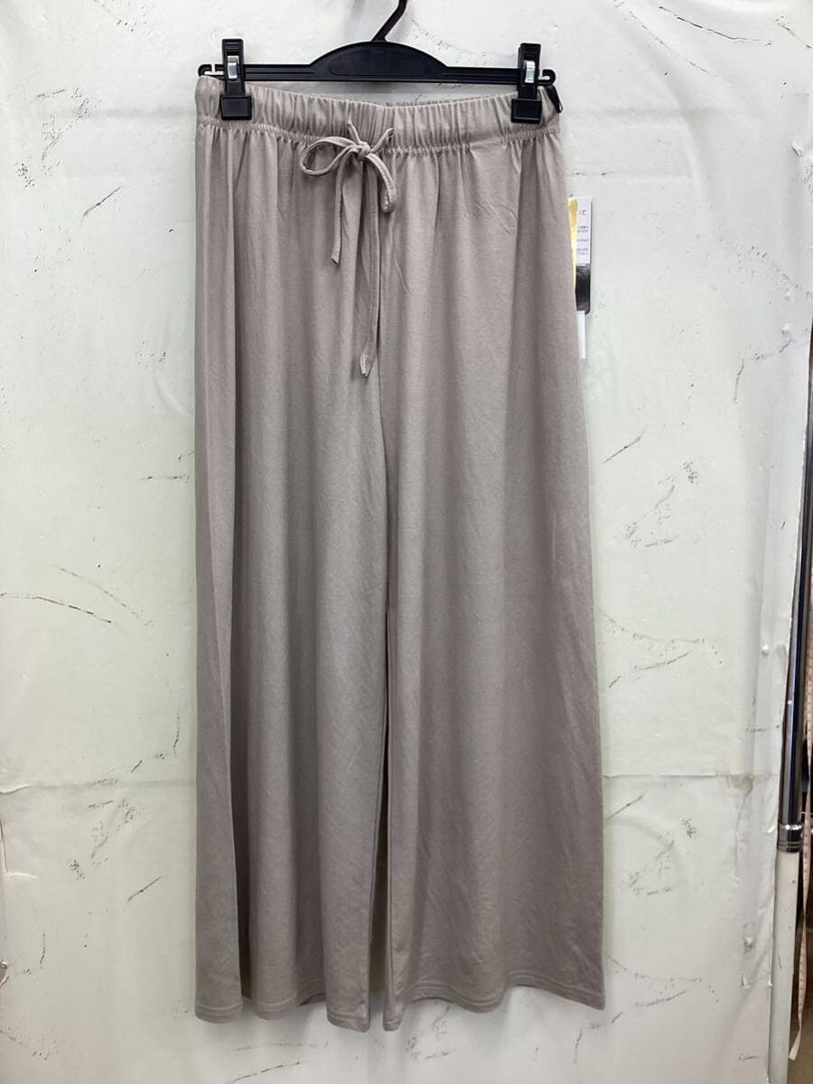 Yahoo!オークション - 【S192】処分 軽量 ワイドパンツ [LL/ベージュ]
