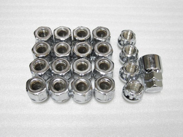 Yahoo!オークション - USED M12×P1.25 BBS 貫通メッキナット16個+ロ...