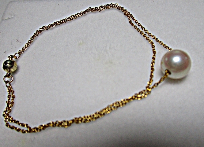 Yahoo!オークション - 【 M 】14kgf あこや真珠ブレスレット②