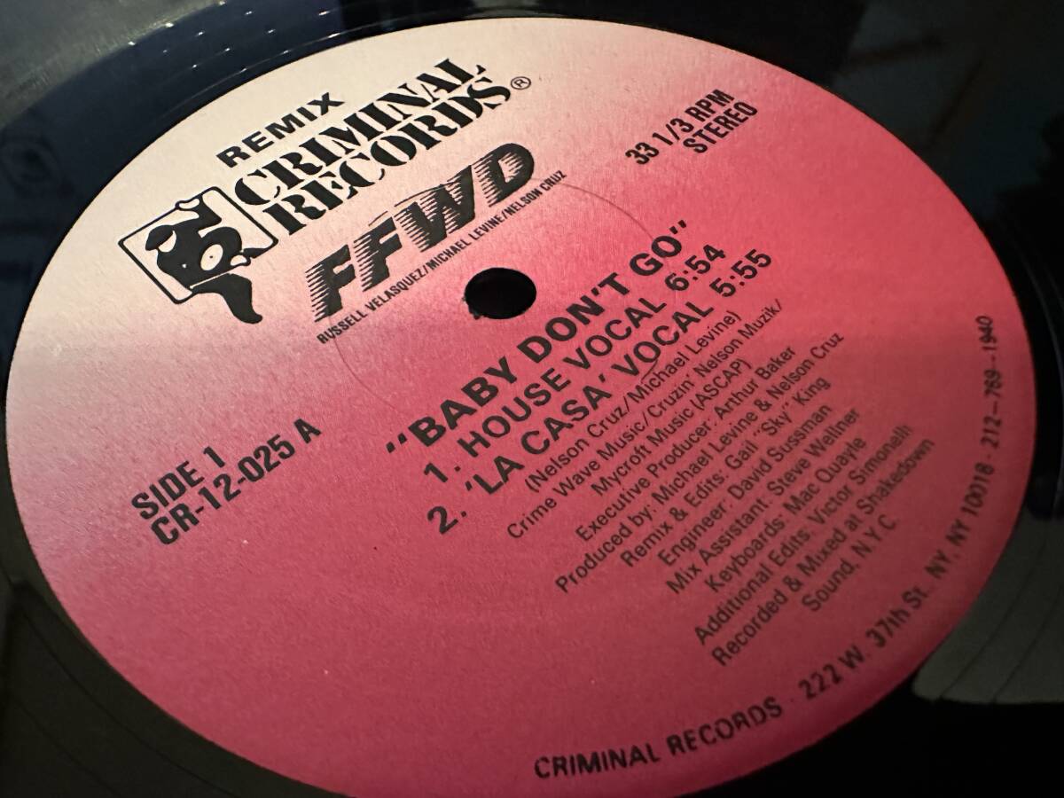 Yahoo!オークション - 12” FFWD / Baby Don't Go / Baby No Te Vayas ...