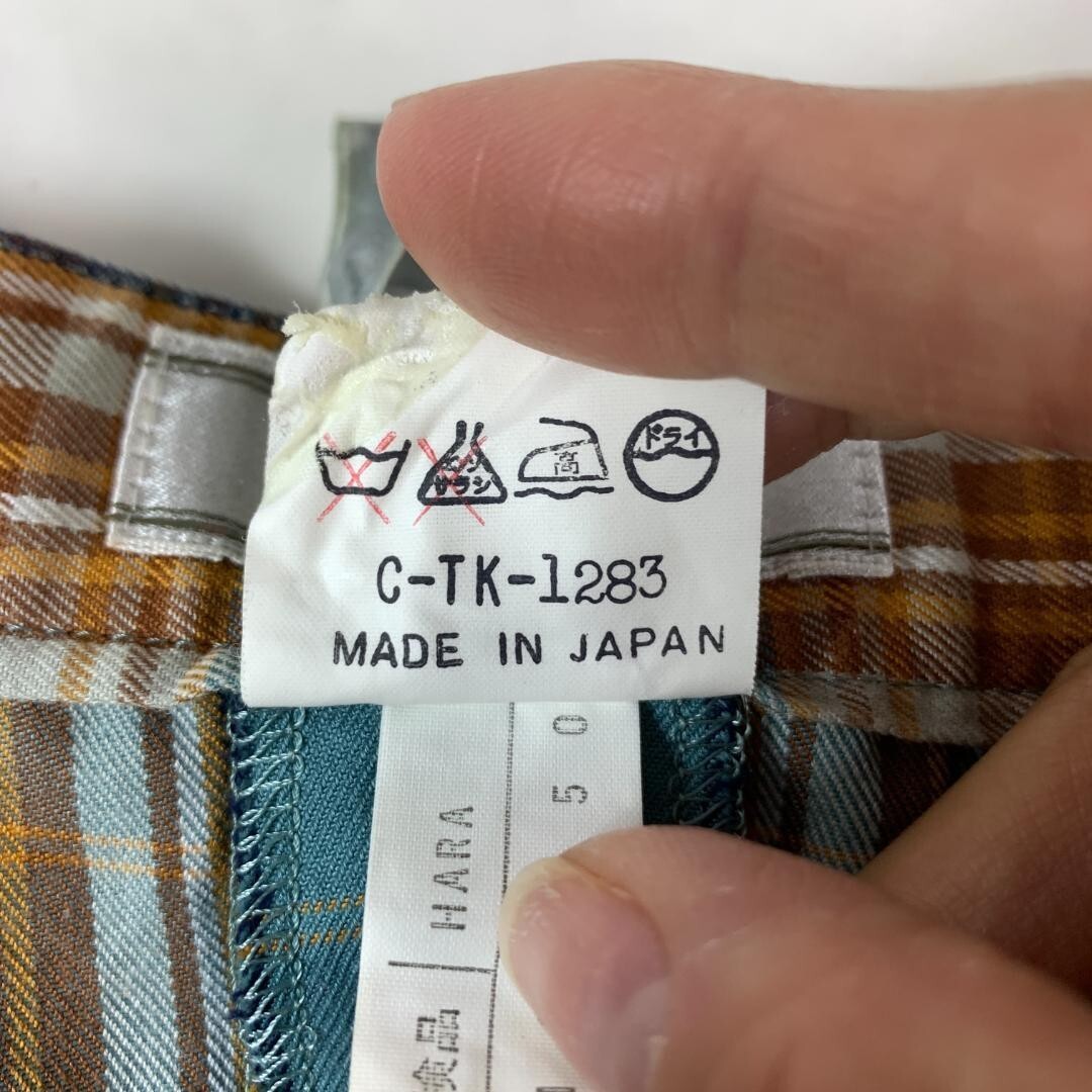 Yahoo!オークション - Leilian レリアン チェックカジュアルパンツブル...