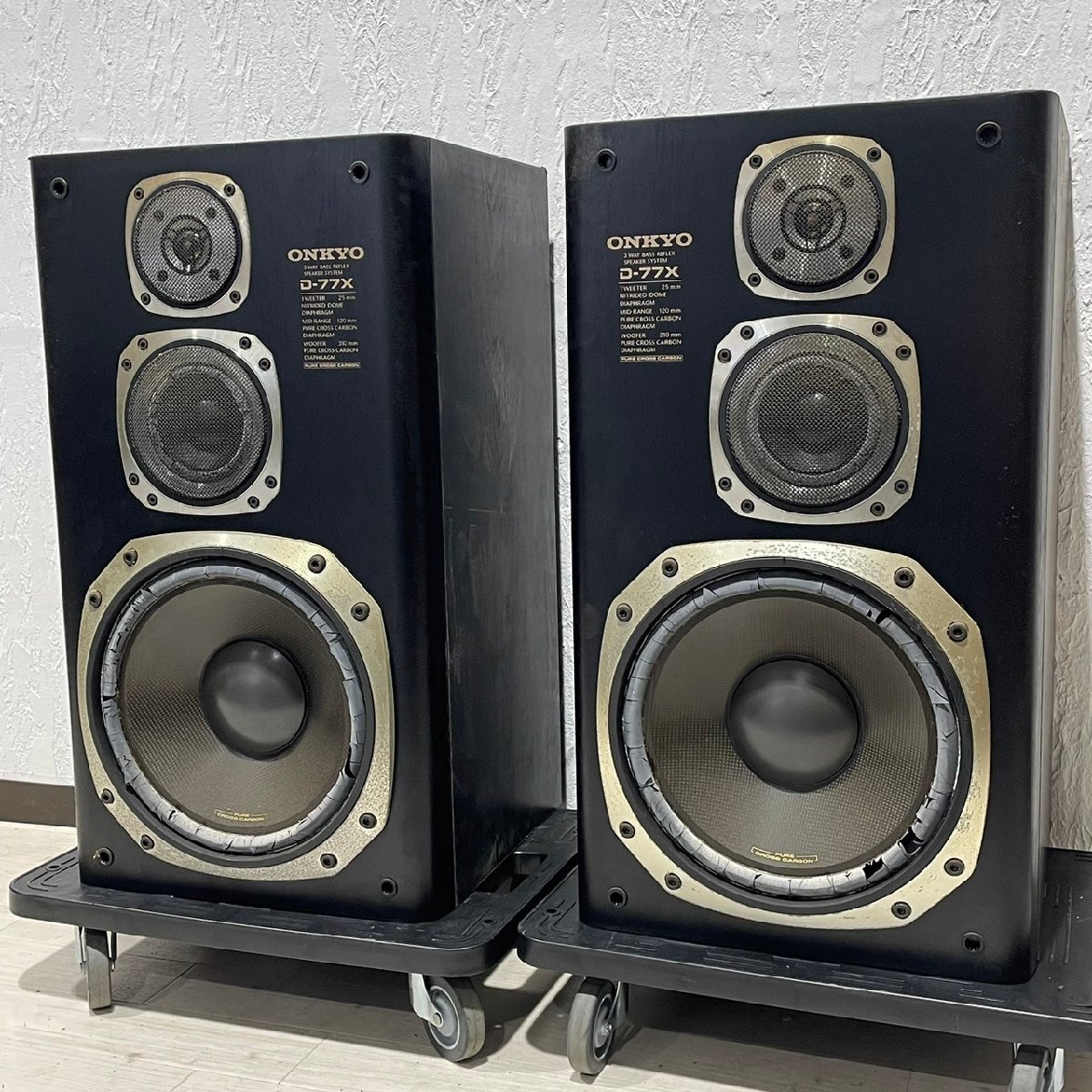 Yahoo!オークション - 【2個口】ONKYO オンキョー D-77X ペアスピーカ...
