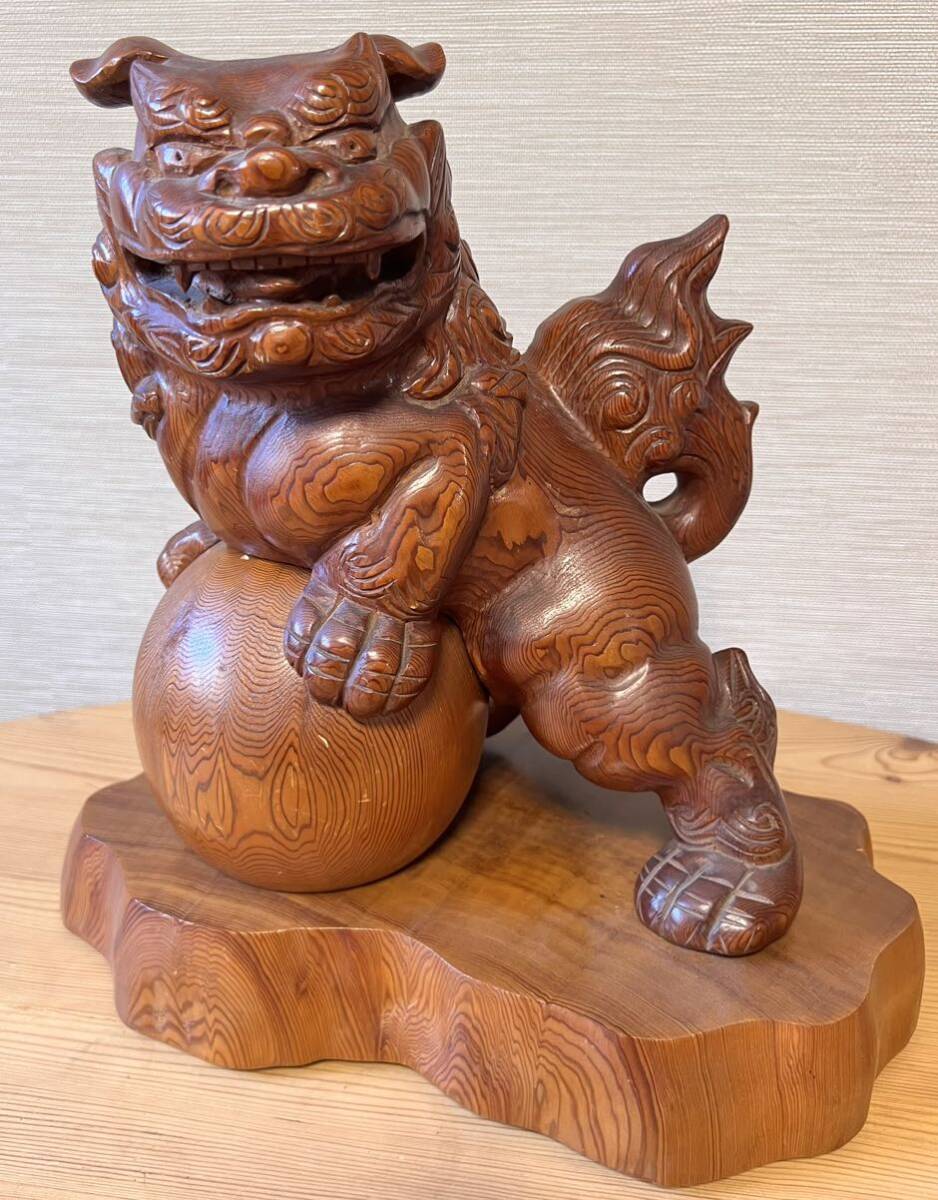 Yahoo!オークション - 【屋久杉 玉乗り獅子木彫】天然木木彫置物 Yahoo!オークション - 【屋久杉 玉乗り獅子木彫】天然木木彫置物