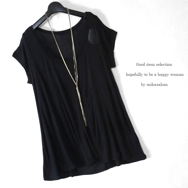 Yahoo!オークション - 【100円スタート】yk/レディース無地UネックAラ...