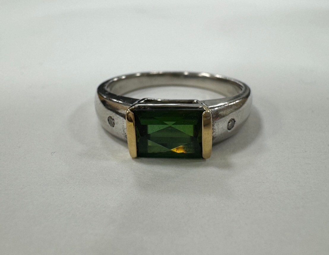 Yahoo!オークション - SV950/Pd/K18 1.86 D0.02 リング 約4.57g シル...