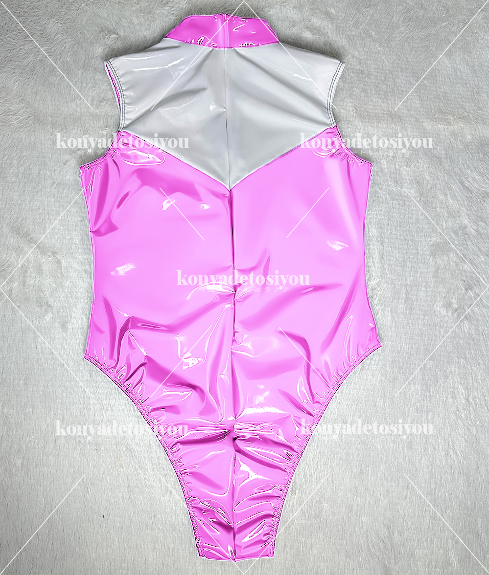 日本代購代標第一品牌【樂淘letao】－LJH24061ピンクL-XL 超光沢 ハイレグレオタード コスプレ RQレースクイーン 仮装 イベント アニメ変装 ハロウィーン コスチューム