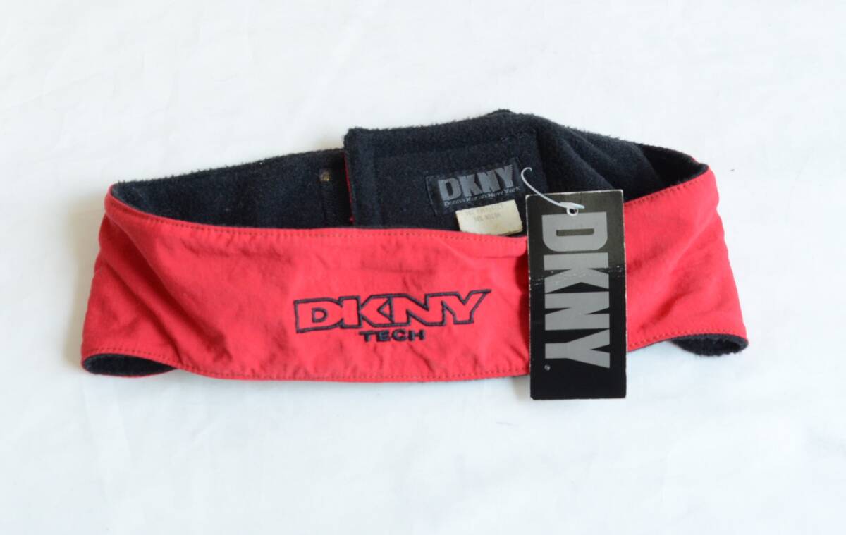 Yahoo!オークション - デッドストック 90s DKNY フリース 耳あて ヘア...