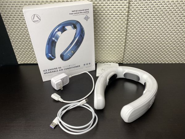 gf ICE ENGINE 06 Wearable AIR CONDITIONER 首掛け扇風機 首かけ 3つ冷却プレート ネッククーラー ネックヒーター JY-TC06(扇風機)｜売買された ...
