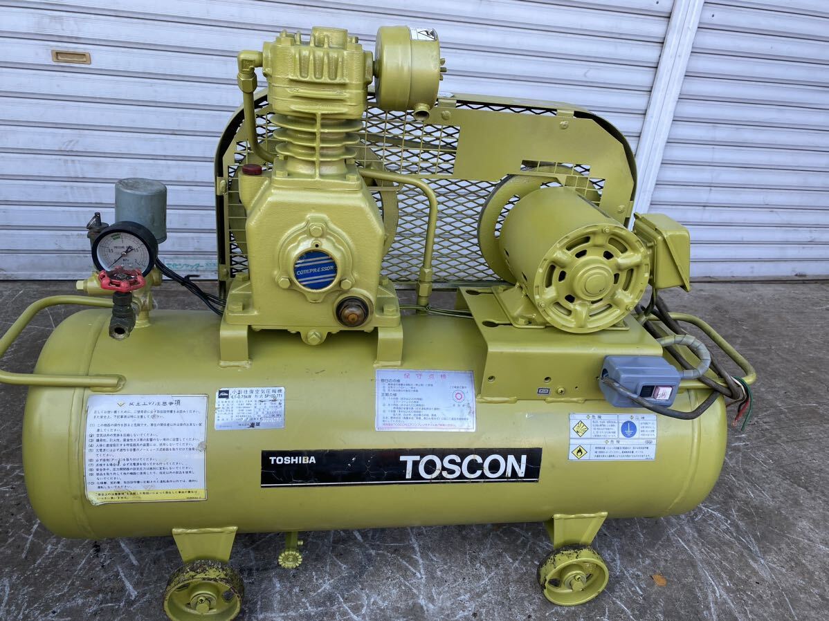 Yahoo!オークション - TOSCON 200V SP10Dー7T1 エアーコンプレッサー中...
