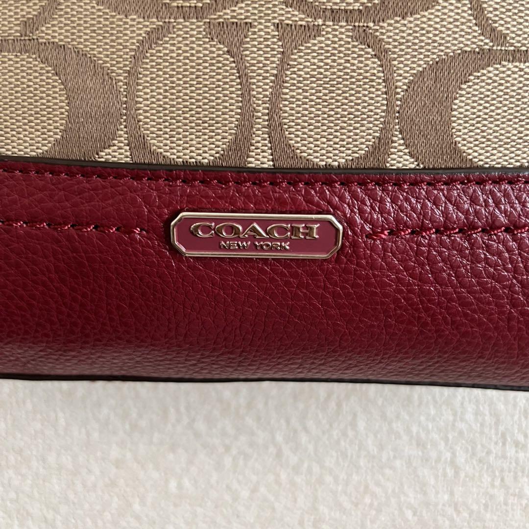美品】COACH コーチ シグネチャー ショルダーバッグ 美品】COACH コーチ シグネチャー ショルダーバッグ