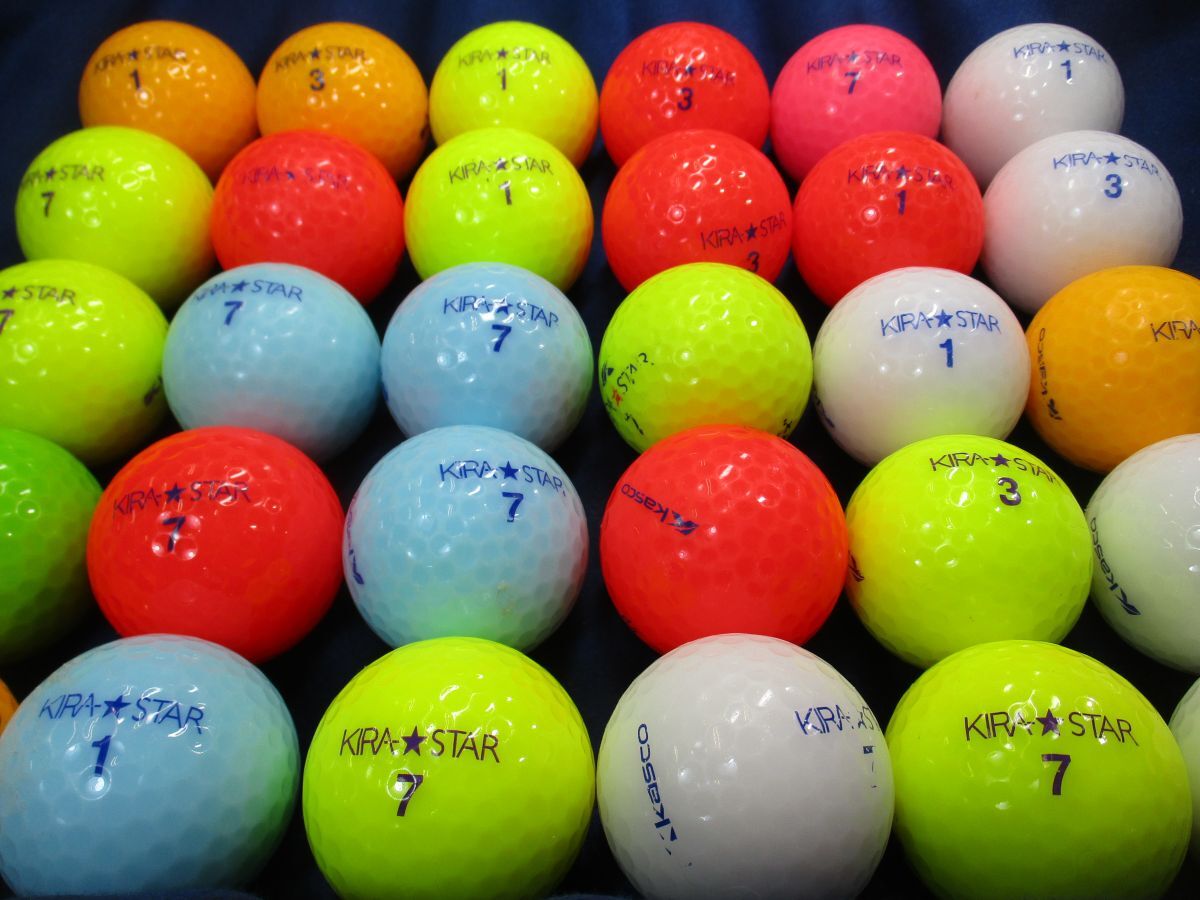 Yahoo!オークション - 5783【 級】Kasco KIRA STAR カラー混合ボール 3...