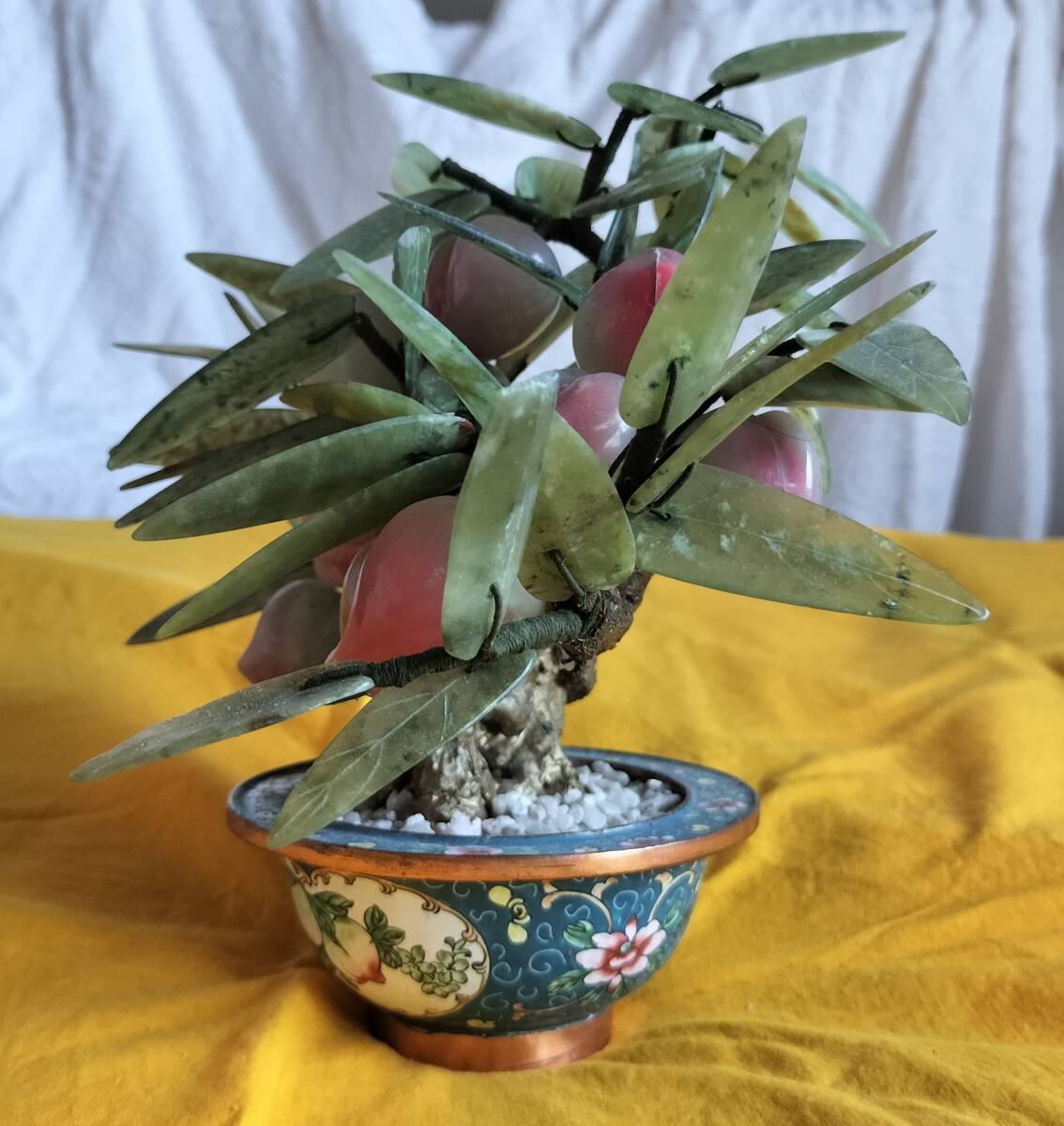 中国美術 景泰藍 七宝 植木鉢 盆栽 玉石 花 七宝 玉花 花器 琺瑯 中国美術 景泰藍 七宝 植木鉢 盆栽 玉石 花 七宝 玉花 花器 琺瑯