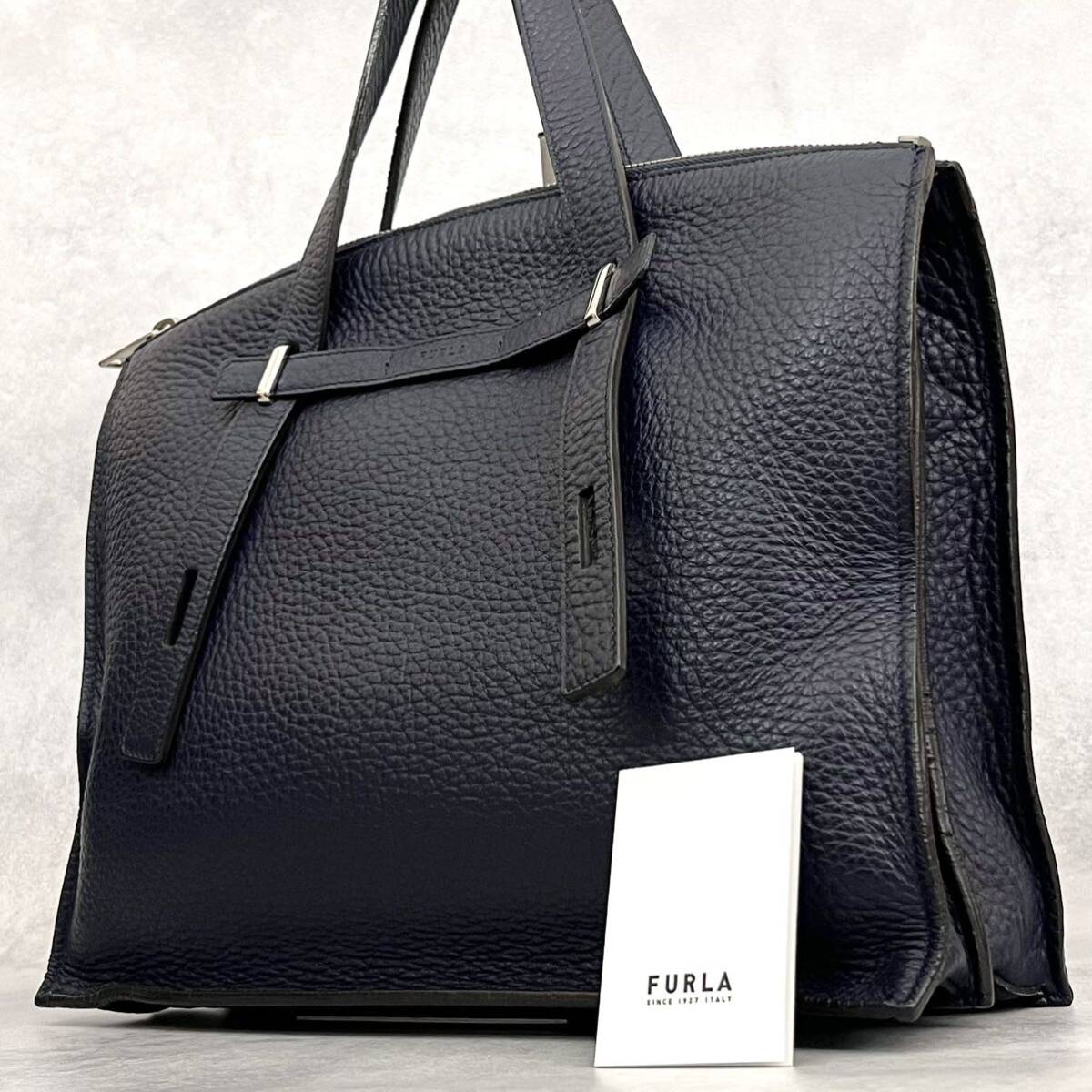 A4収納 FURLA フルラ ジョーヴェ トートバッグ ビジネスバッグ ブリーフケース レザー カーフ 本革 シボ革 ネイビー 肩掛け メンズ(トートバッグ)｜売買されたオークション情報 ...