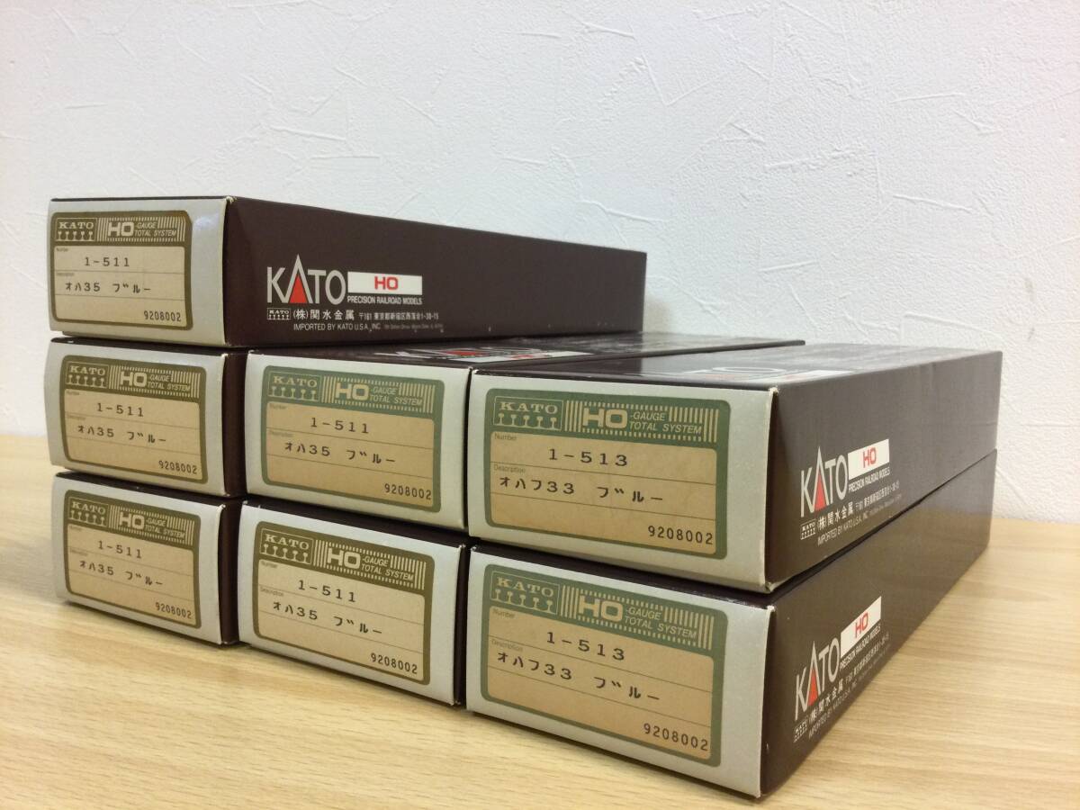 KATO HOゲージ オハ35系旧一般形客者 1-511 オハ35 ブルー 1-513 オハフ33 ブルー 7車両セット collection9(JR、国鉄車輌)｜売買されたオークション情報 ...