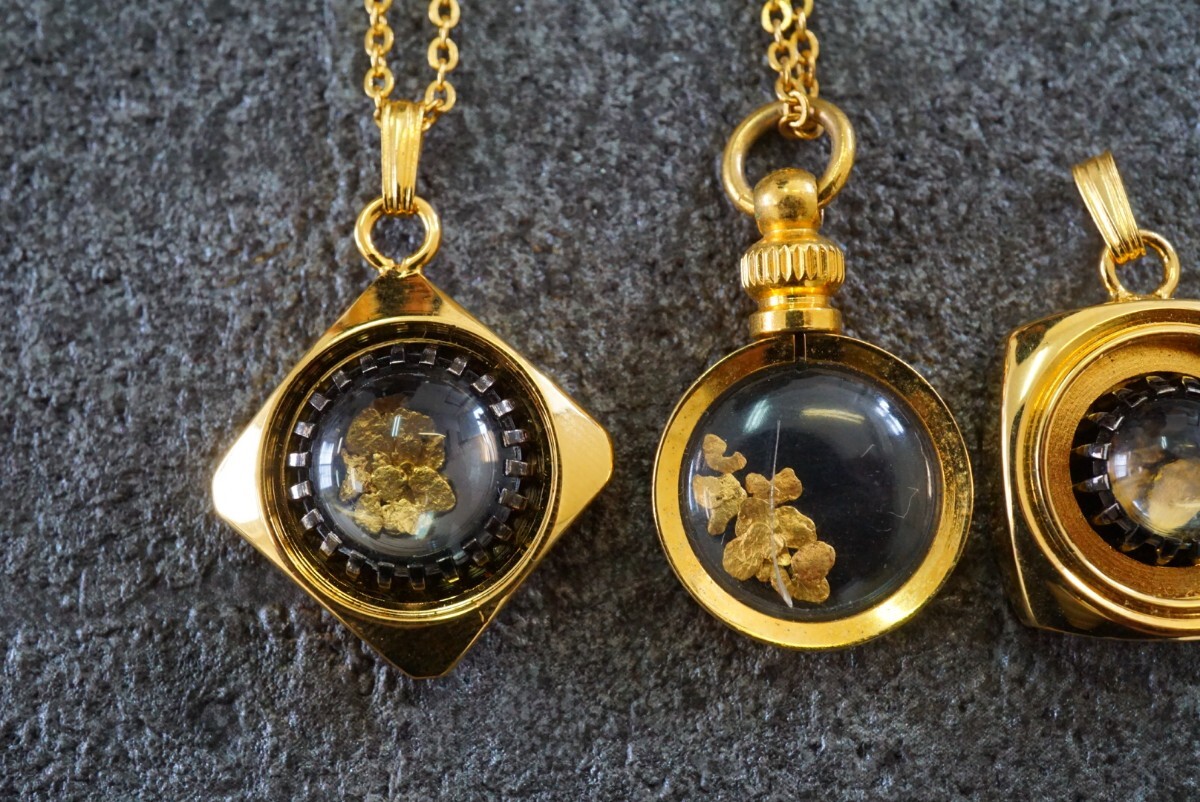 Yahoo!オークション - B969 砂金 金 アクセサリー GOLD PARKなど ネッ...