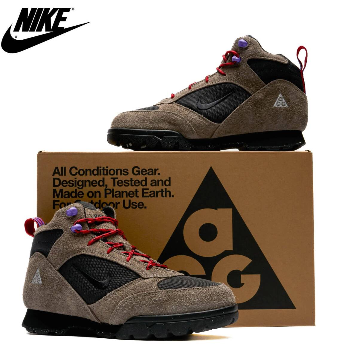 26.5cm ナイキ ACG トーレ MID アウトドア トレッキング 登山 トレイル NIKE グレー ブラック黒 箱付き 正規品 本物FD0212-001(26.5cm)｜売買された ...