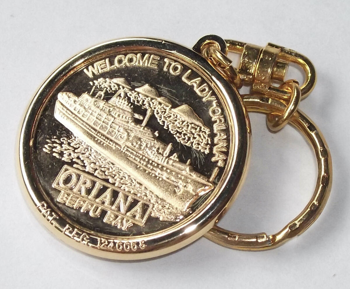 Yahoo!オークション - 古い メダル キーホルダー オリアナ号 ORIANA 客...