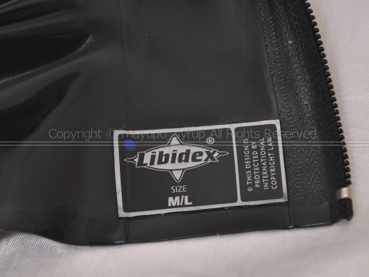 C1851-02 Libidex リビデックス 光沢ラバーマスク ラテックス 目鼻口オープン L-base 黒 M-l メンズ(その他)|売買