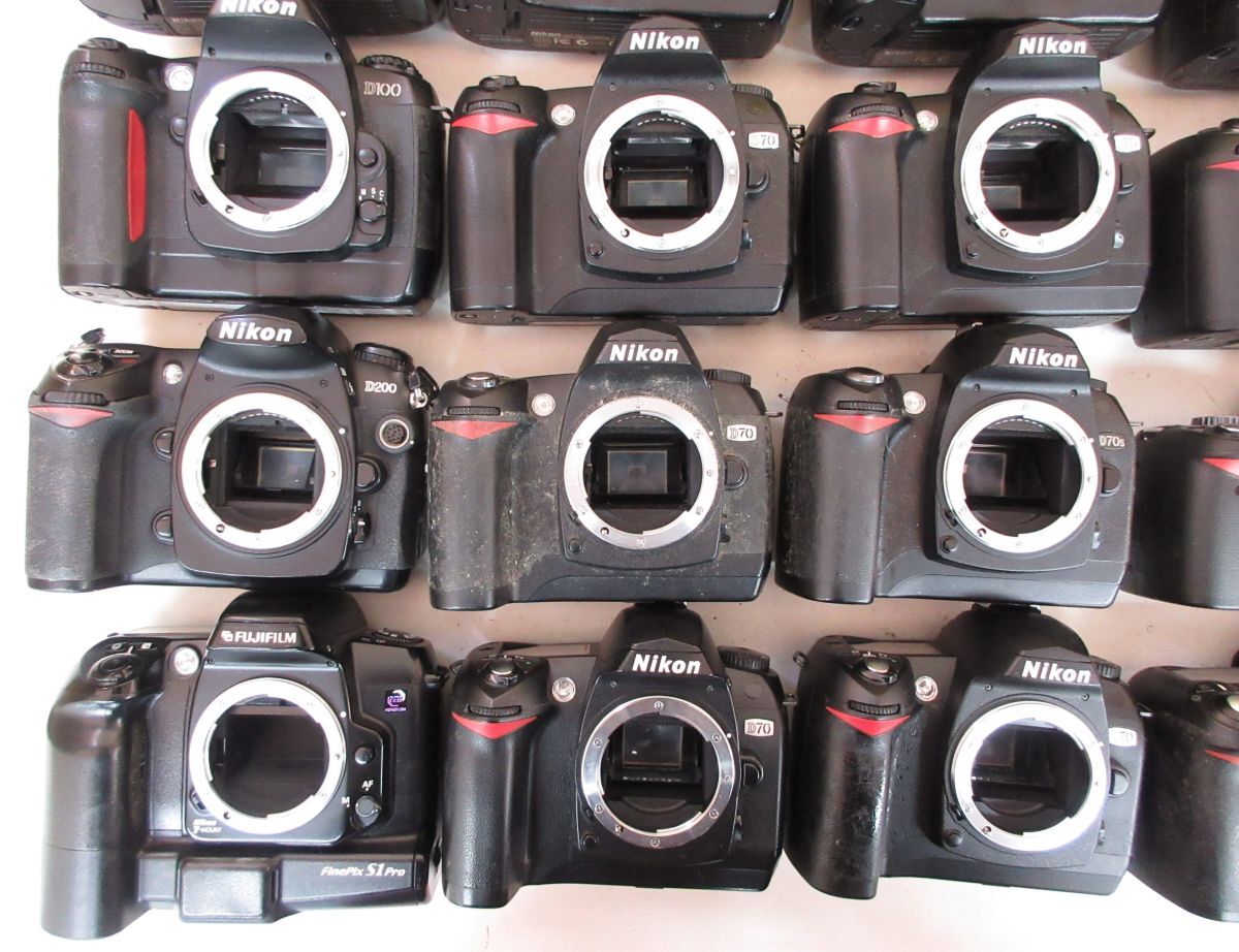5233N ジャンク Nikon D40 D40X D50 D60 D70 D70S D80 D100 D200 FinePix S1 Pro ニコン まとめてセット 25台 動作未確認 同梱 ...