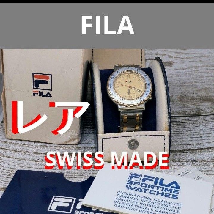 動作品 レア FILA 腕時計 SWISS メンズレディース ダイバー定価5 動作品 レア FILA 腕時計 SWISS メンズレディース ダイバー定価5