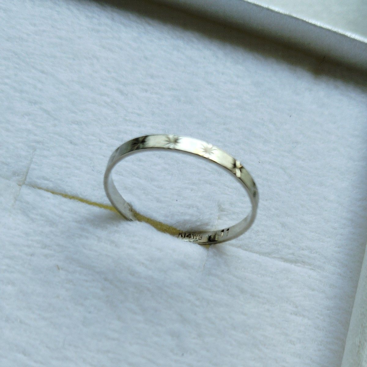 金 リング K14 刻印あり ホワイトゴールド 薬指 結婚指輪 金 金 リング K14 刻印あり ホワイトゴールド 薬指 結婚指輪 金
