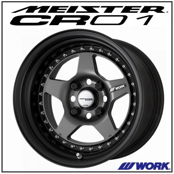 Yahoo!オークション - 【1本価格】WORK CR01 14×5.5J 4H-100 4H-114.3 ...