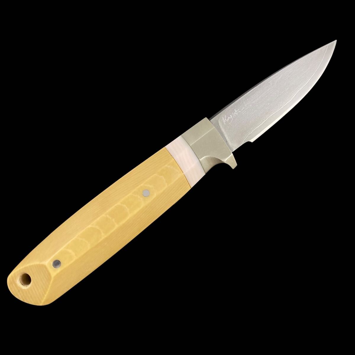 Yahoo!オークション - 【H445】Kazutoshi/田辺一寿/小型ナイフ/革ケー...