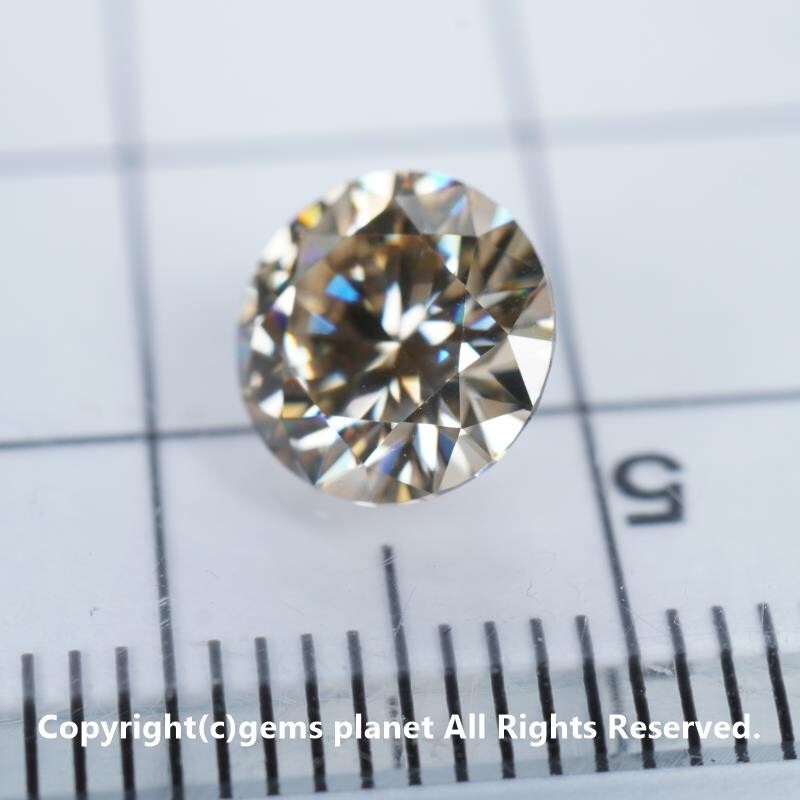 Yahoo!オークション - 1.44ct シャンパンゴールド合成モアッサナイト/...