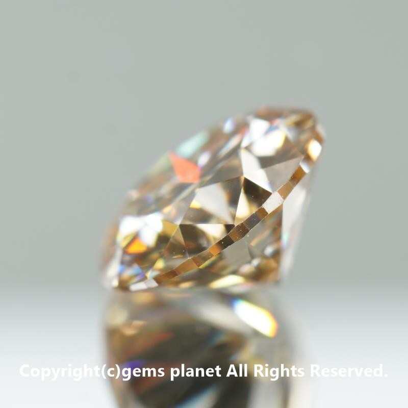 Yahoo!オークション - 1.44ct シャンパンゴールド合成モアッサナイト/...