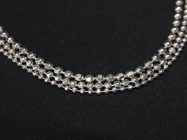 Yahoo!オークション - 美品 ete エテ SV925 ボールチェーン 3連 ネッ...