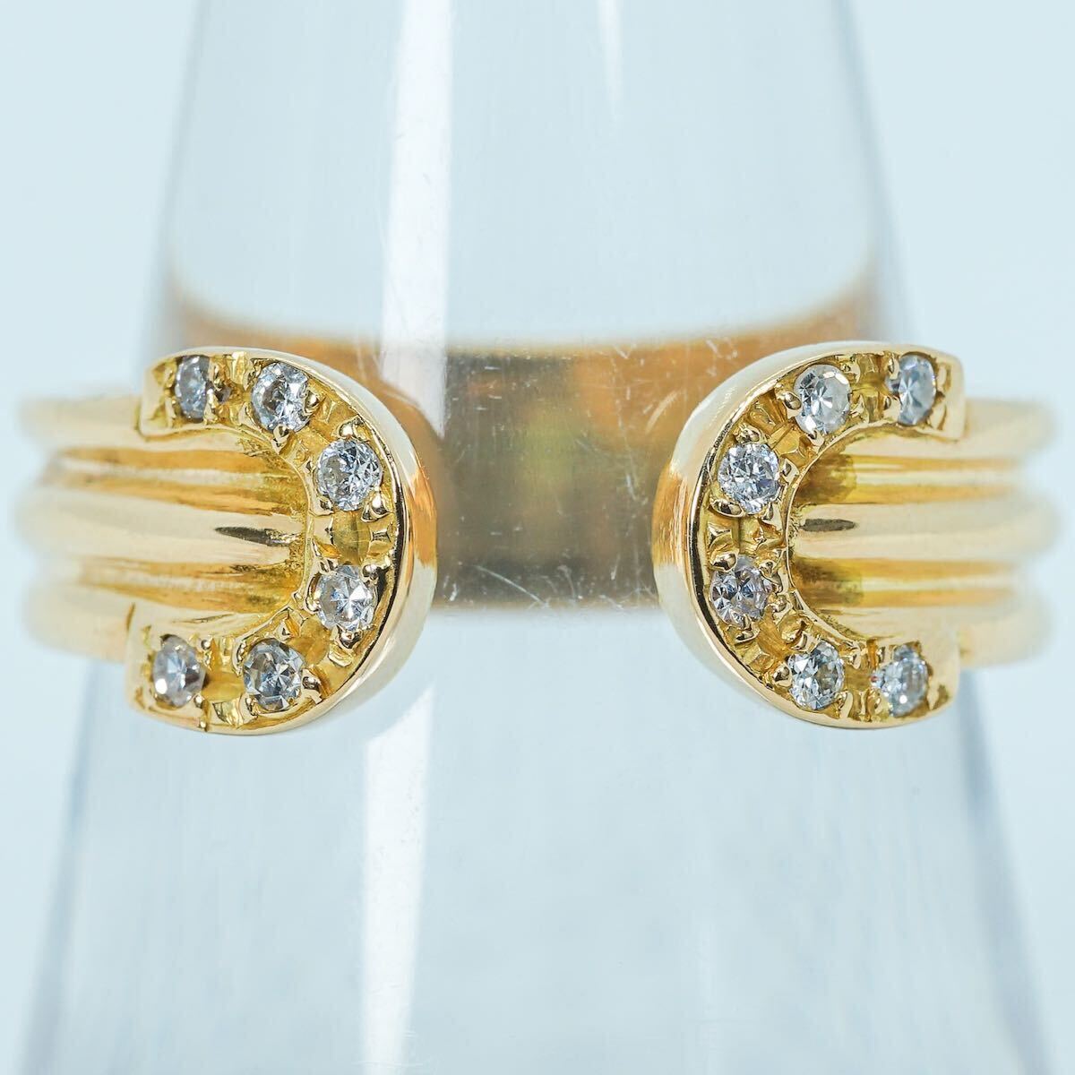 Yahoo!オークション - 1円スタ K18YG 4.0g ♯12 イエローゴールド ラ...