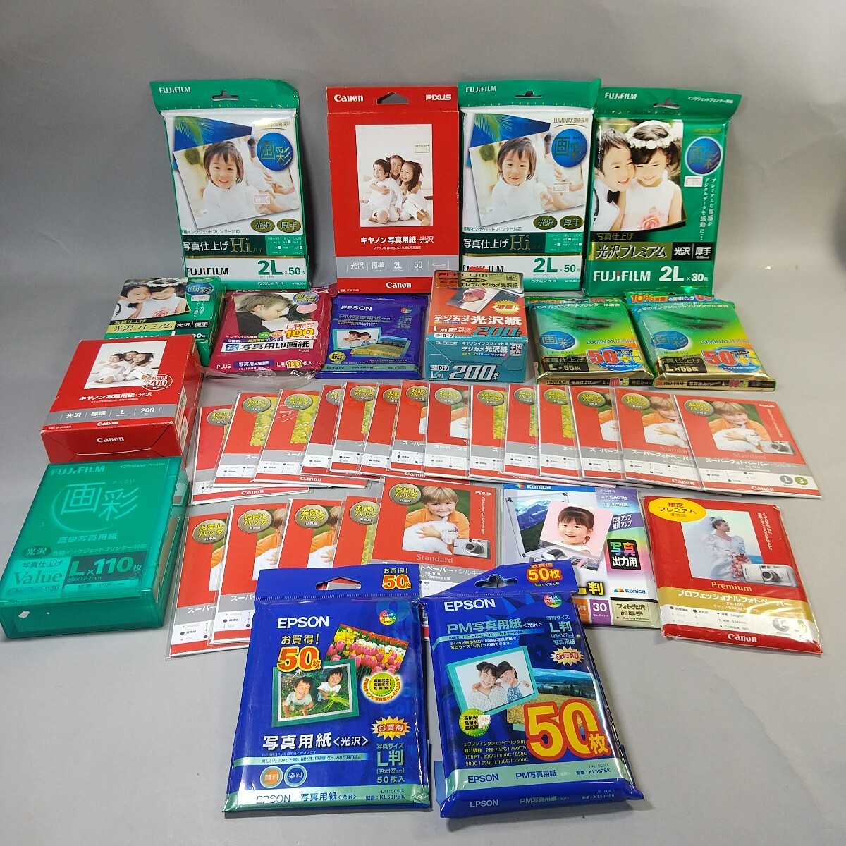 Yahoo!オークション - 7227 同梱NG 写真用紙大量セット 光沢紙 インク...