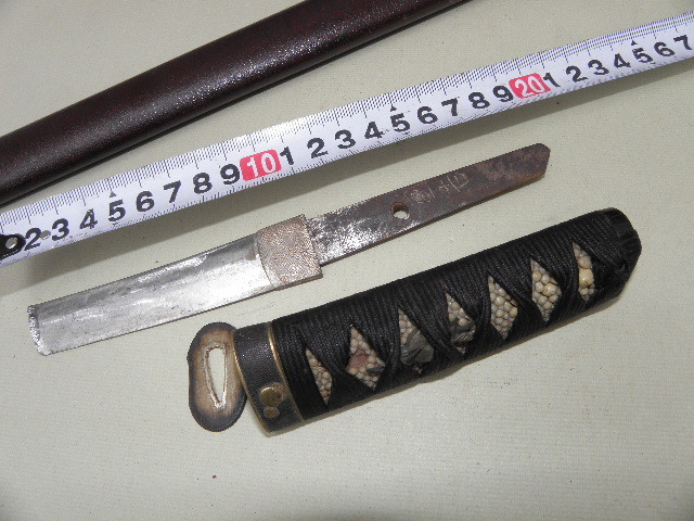 Yahoo!オークション - a008 日本刀 拵え 残欠 在銘 短刀 脇差 武具 刀...