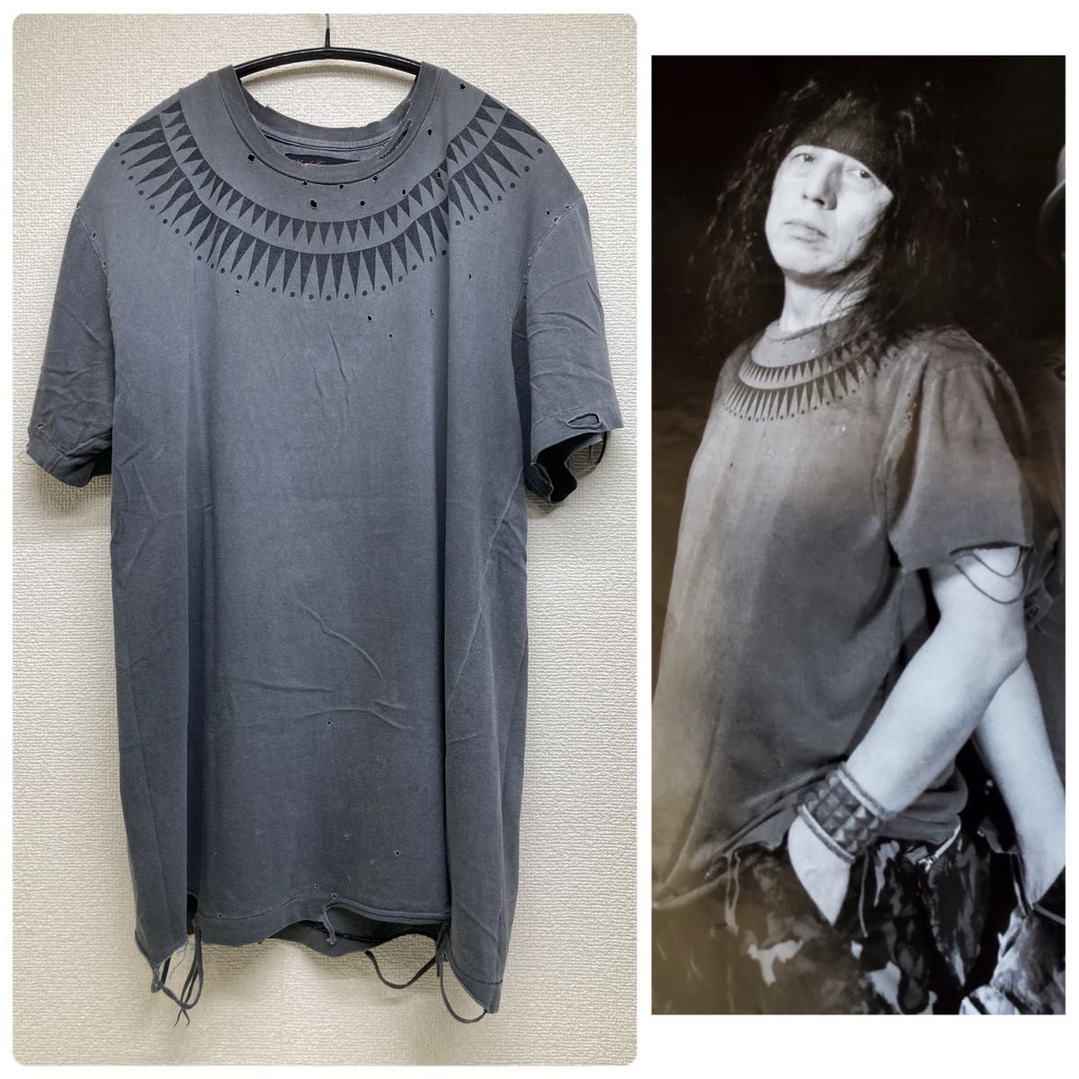 UNDERCOVER SCAB GIZ柄 ダメージ加工Tシャツ アンダーカバー UNDERCOVER SCAB GIZ柄 ダメージ加工Tシャツ アンダーカバー
