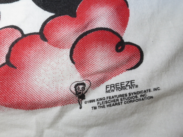90s 1995 BETTY BOOP ベティちゃん Tシャツ XL HEART BREAKER T 90s 1995 BETTY BOOP ベティちゃん Tシャツ XL HEART BREAKER T