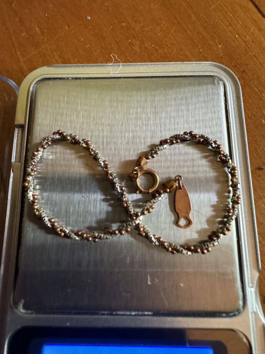 Yahoo!オークション - K18 PT850 コンビ ブレスレット 3.44g