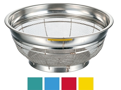 Yahoo!オークション - BK 18-8 F型ザル荒目 ブルー 20cm カラーバー付 ...