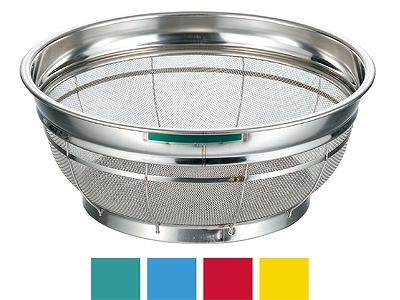 Yahoo!オークション - BK 18-8 F型ザル ブルー 27.5cm カラーバー付 (0...