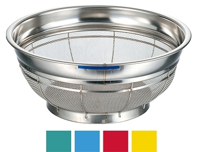 Yahoo!オークション - BK 18-8 浅型ザル グリーン 35cm カラーバー付