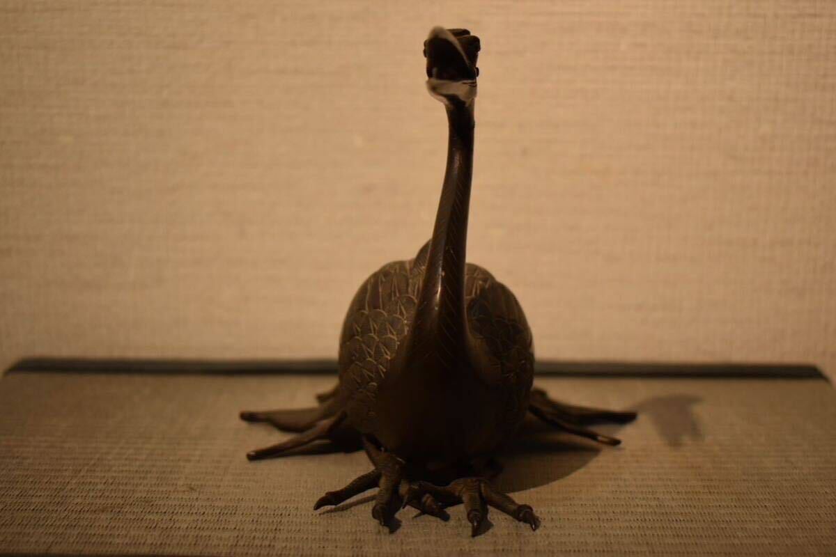 Yahoo!オークション - 【GE】E764【コレクター所蔵品】時代 古銅鶴置物...