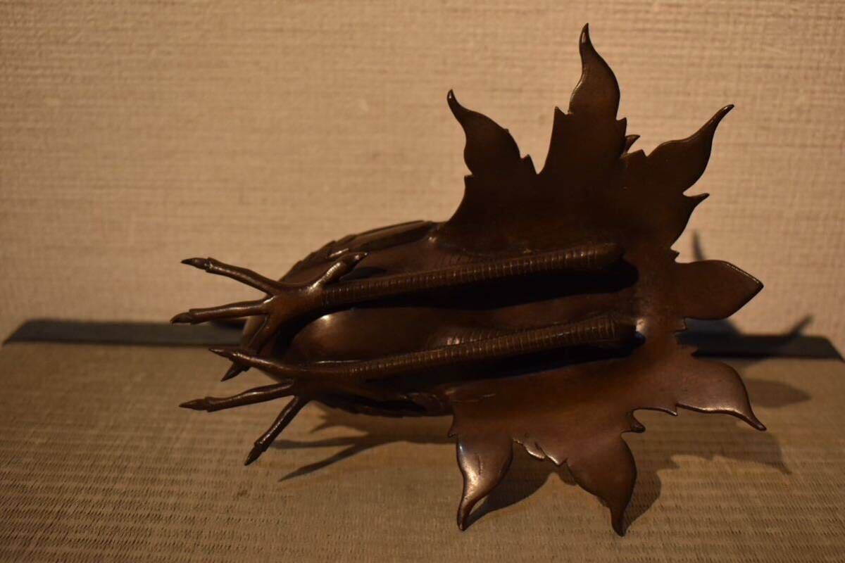 Yahoo!オークション - 【GE】E764【コレクター所蔵品】時代 古銅鶴置物...