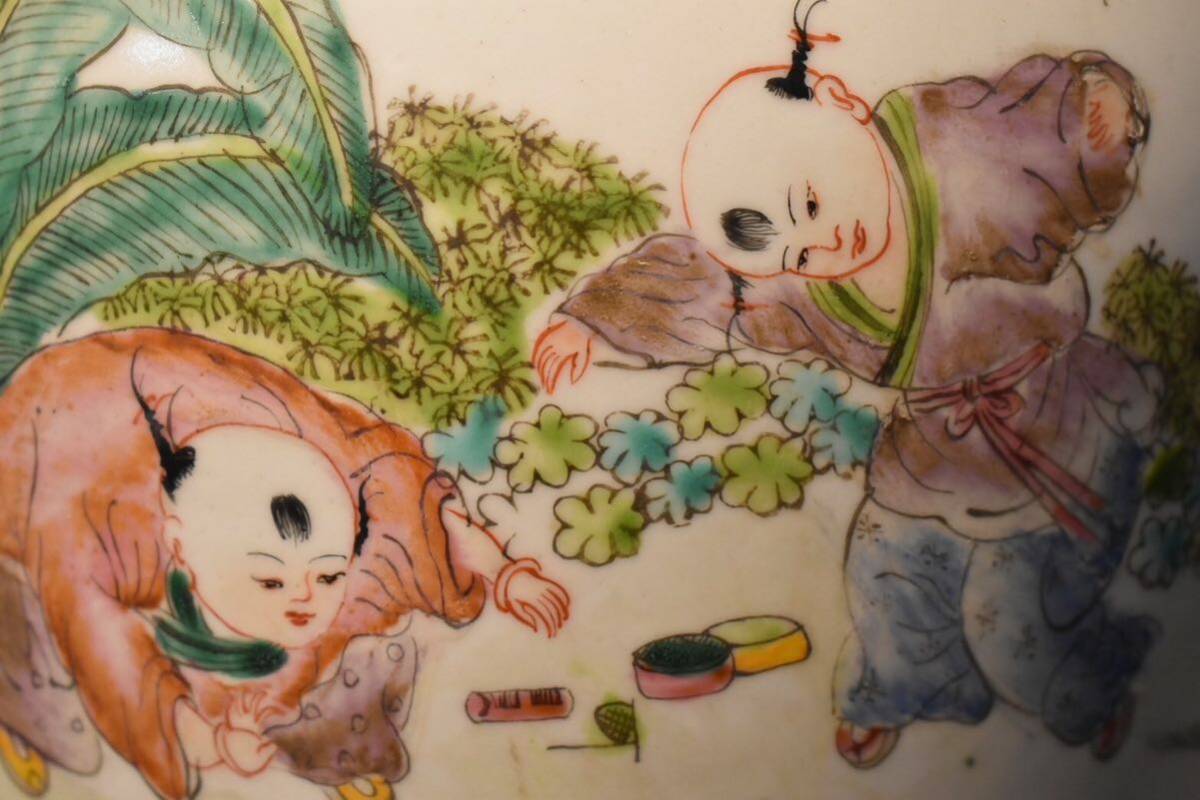 Yahoo!オークション - 【GE】Z769【コレクター所蔵品】時代 色絵壷 /中...